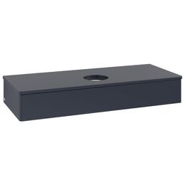 Villeroy & Boch Villeroy und Boch Antao Waschtisch-Unterschrank L10010HG mit Beleuchtung, 120x19x50cm, Waschbeckenplattenfarbe Lack, midnight blue matt lacquer