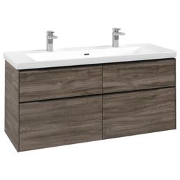 Villeroy & Boch Villeroy und Boch Subway 3.0 Waschtisch-Unterschrank C60201RK 127,2x57,6x47,8cm, ohne LED/Griff Volcano black, stone oak