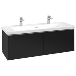 Villeroy & Boch Villeroy und Boch Subway 3.0 Waschtisch-Unterschrank C60100VL 127,2x42,9x47,8cm, ohne LED/Griff Aluminium gl&auml;nzend, volcano black