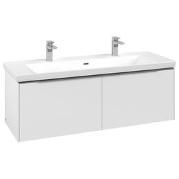 Villeroy & Boch Villeroy und Boch Subway 3.0 Waschtisch-Unterschrank C601L0VF 127,2x42,9x47,8cm, mit LED/Griff Aluminium gl&auml;nzend, pure white