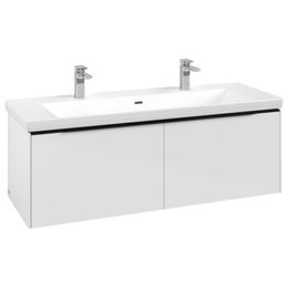 Villeroy & Boch Villeroy und Boch Subway 3.0 Waschtisch-Unterschrank C601L1VE 127,2x42,9x47,8cm, mit LED/Griff Volcano black, brilliant white