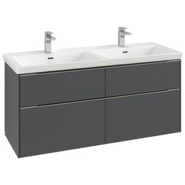 Villeroy & Boch Villeroy und Boch Subway 3.0 Waschtisch-Unterschrank C56802VR 127,2x56,6x47,8cm, ohne LED/Griff monochrom, graphite