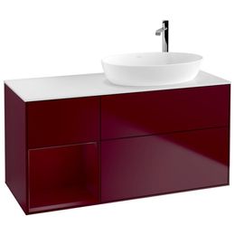 Villeroy & Boch Villeroy und Boch Finion Waschtischunterschrank G921HBHB 120cm, Abdeckplatte white matt, Emotion, Regale Peony matt lacquer, Peony Matt