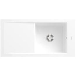 Villeroy & Boch Villeroy & Boch Timeline Einbausp&uuml;le 679001KG mit Ablaufgarnitur und Handbet&auml;tigung, Snow White