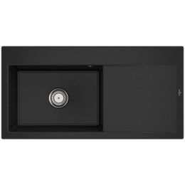 Villeroy & Boch Villeroy und Boch Subway Style 60 Einbausp&uuml;le 336201J0 Becken links, Ablaufgarnitur mit Handbet&auml;tigung, 1000 x 510 mm, Chromite
