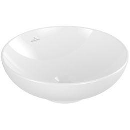 Villeroy & Boch Villeroy und Boch Loop & friends Aufsatz-Waschtisch 4A460101 d= 42cm, ohne Hahnlochbank, ohne &Uuml;berlauf, wei&szlig;
