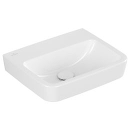 Villeroy & Boch Villeroy und Boch O.novo Einbau-/Aufsatz Handwaschbecken 43444FR1 45x37cm, eckig, ohne Hahnloch, ohne &Uuml;berlauf, wei&szlig; C-plus