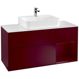 Villeroy & Boch Villeroy und Boch Finion Waschtischunterschrank F171HBHB 120cm, Abdeckplatte white matt, Regal rechts Peony, Peony Matt