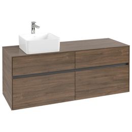 Villeroy & Boch Villeroy und Boch Collaro Waschtischunterschrank C04600VH 140 x 54,8 x 50 cm, Waschtisch links, Arizona Oak