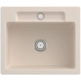 Villeroy & Boch Villeroy und Boch Siluet Sp&uuml;le 334601FU mit Ablaufgarnitur und Handbet&auml;tigung, Ivory
