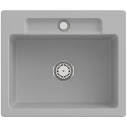 Villeroy & Boch Villeroy und Boch Siluet Sp&uuml;le 334601SM mit Ablaufgarnitur und Handbet&auml;tigung, Steam
