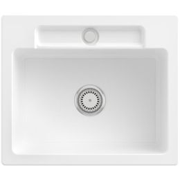 Villeroy & Boch Villeroy und Boch Siluet Sp&uuml;le 334601KG mit Ablaufgarnitur und Handbet&auml;tigung, Snow White