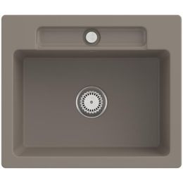 Villeroy & Boch Villeroy und Boch Siluet Sp&uuml;le 334601TR mit Ablaufgarnitur und Handbet&auml;tigung, Timber