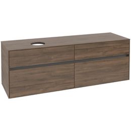 Villeroy & Boch Villeroy und Boch Collaro Waschtischunterschrank C05000VH 160 x 54,8 x 50 cm, Waschtisch links, Arizona Oak