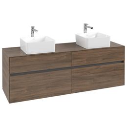Villeroy & Boch Villeroy und Boch Collaro Waschtischunterschrank C05200VH 160 x 54,8 x 50 cm, f&uuml;r 2 Waschtische, Arizona Oak