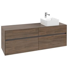 Villeroy & Boch Villeroy und Boch Collaro Waschtischunterschrank C05100VH 160 x 54,8 x 50 cm, Waschtisch rechts, Arizona Oak