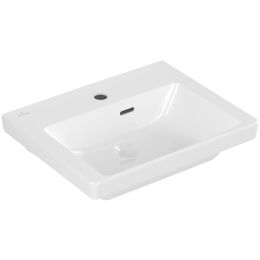 Villeroy & Boch Villeroy und Boch Subway 3.0 Handwaschbecken 437050R1 50x40cm, mit Hahnloch/mit &Uuml;berlauf, wei&szlig; C-plus