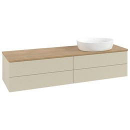 Villeroy & Boch Villeroy und Boch Antao Waschtisch-Unterschrank K27111HJ 160x36x50cm, Waschbeckenplattenfarbe honey oak, silk grey matt lacquer