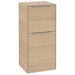 Villeroy & Boch Villeroy und Boch Subway 3.0 Seitenschrank C59400VJ 40x86x36,2cm, Schanier links/Griff Aluminium gl&auml;nzend, nordic oak