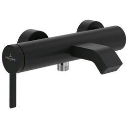 Villeroy & Boch Villeroy und Boch Dawn Einhebel-Badewannenarmatur TVT106501152K5 mit Umsteller, R&uuml;ckflussschutz, Wandmontage, matt black