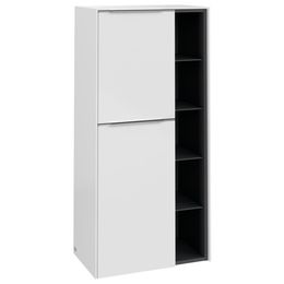 Villeroy & Boch Villeroy und Boch Subway 3.0 Mittelschrank C59800VE 57,4x120x36,2cm, Schanier links/Griff Aluminium gl&auml;nzend, brilliant white