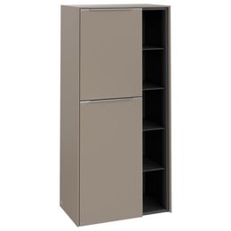 Villeroy & Boch Villeroy und Boch Subway 3.0 Mittelschrank C59800VM 57,4x120x36,2cm, Schanier links/Griff Aluminium gl&auml;nzend, taupe