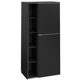 Villeroy & Boch Villeroy und Boch Subway 3.0 Mittelschrank C59900VL 57,4x120x36,2cm, Schanier rechts/Griff Aluminium gl&auml;nzend, volcano black