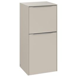 Villeroy & Boch Villeroy und Boch Subway 3.0 Seitenschrank C59400VN 40x86x36,2cm, Schanier links/Griff Aluminium gl&auml;nzend, cashmere grey