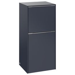 Villeroy & Boch Villeroy und Boch Subway 3.0 Seitenschrank C59400VQ 40x86x36,2cm, Schanier links/Griff Aluminium gl&auml;nzend, marine blue