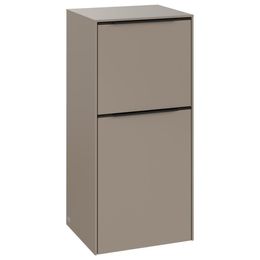 Villeroy & Boch Villeroy und Boch Subway 3.0 Seitenschrank C59401VM 40x86x36,2cm, Schanier links/Griff Volcano black, taupe
