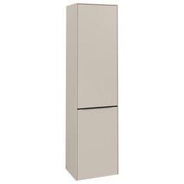 Villeroy & Boch Villeroy und Boch Subway 3.0 Hochschrank C59301VN 40x171x36,2cm, Schanier rechts/Griff Volcano black, cashmere grey