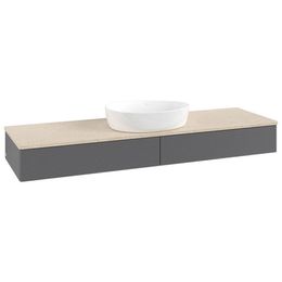 Villeroy & Boch Villeroy & Boch Antao Waschtischunterschrank 1600x190x500mm L14113GK mit Beleuchtung mit Struktur FK/AP: GK/3
