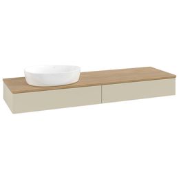Villeroy & Boch Villeroy und Boch Antao Waschtisch-Unterschrank K15011HJ 160x19x50cm, Waschbeckenplattenfarbe honey oak, silk grey matt lacquer