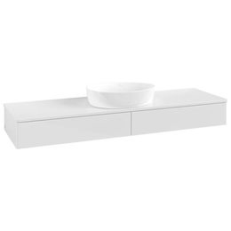 Villeroy & Boch Villeroy und Boch Antao Waschtisch-Unterschrank K14010GF 160x19x50cm, Waschbeckenplattenfarbe Lack, glossy white lacquer