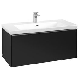 Villeroy & Boch Villeroy und Boch Subway 3.0 Waschtisch-Unterschrank C56900VL 97,3x42,9x47,8cm, ohne LED/Griff Aluminium gl&auml;nzend, volcano black