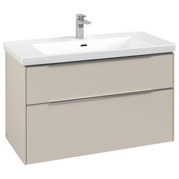 Villeroy & Boch Villeroy und Boch Subway 3.0 Waschtisch-Unterschrank C57000VN 97,3x57,6x47,8cm, ohne LED/Griff Aluminium gl&auml;nzend, cashmere grey