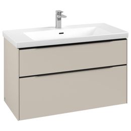 Villeroy & Boch Villeroy und Boch Subway 3.0 Waschtisch-Unterschrank C57001VN 97,3x57,6x47,8cm, ohne LED/Griff Volcano black, cashmere grey