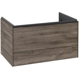 Villeroy & Boch Villeroy und Boch Subway 3.0 Waschtisch-Unterschrank C57301RK 77,2x42,9x47,8cm, ohne LED/Griff Volcano black, stone oak