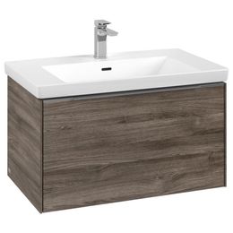 Villeroy & Boch Villeroy und Boch Subway 3.0 Waschtisch-Unterschrank C57300RK 77,2x42,9x47,8cm, ohne LED/Griff Aluminium gl&auml;nzend, stone oak
