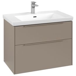 Villeroy & Boch Villeroy und Boch Subway 3.0 Waschtisch-Unterschrank C574L2VM 77,2x57,6x47,8cm, mit LED/Griff monochrom, taupe