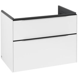 Villeroy & Boch Villeroy und Boch Subway 3.0 Waschtisch-Unterschrank C57401VF 77,2x57,6x47,8cm, ohne LED/Griff Volcano black, pure white