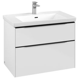 Villeroy & Boch Villeroy und Boch Subway 3.0 Waschtisch-Unterschrank C57401VE 77,2x57,6x47,8cm, ohne LED/Griff Volcano black, brilliant white