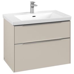 Villeroy & Boch Villeroy und Boch Subway 3.0 Waschtisch-Unterschrank C57400VN 77,2x57,6x47,8cm, ohne LED/Griff Aluminium gl&auml;nzend, cashmere grey