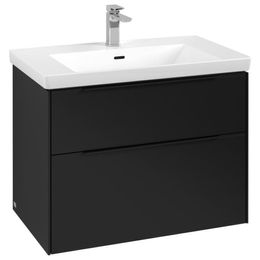 Villeroy & Boch Villeroy und Boch Subway 3.0 Waschtisch-Unterschrank C57401VL 77,2x57,6x47,8cm, ohne LED/Griff Volcano black, volcano black