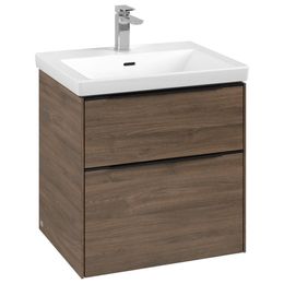 Villeroy & Boch Villeroy und Boch Subway 3.0 Waschtisch-Unterschrank C57801VH 57,2x57,6x47,8cm, ohne LED/Griff Volcano black, arizona oak