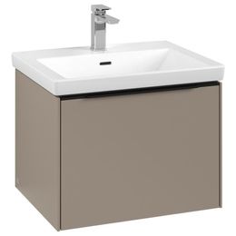 Villeroy & Boch Villeroy und Boch Subway 3.0 Waschtisch-Unterschrank C577L1VM 57,2x42,9x47,8cm, mit LED/Griff Volcano black, taupe