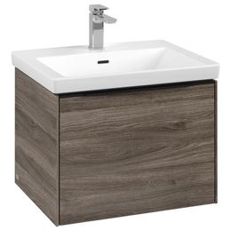 Villeroy & Boch Villeroy und Boch Subway 3.0 Waschtisch-Unterschrank C57701RK 57,2x42,9x47,8cm, ohne LED/Griff Volcano black, stone oak
