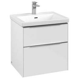 Villeroy & Boch Villeroy und Boch Subway 3.0 Waschtisch-Unterschrank C57800VE 57,2x57,6x47,8cm, ohne LED/Griff Aluminium gl&auml;nzend, brilliant white