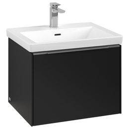 Villeroy & Boch Villeroy und Boch Subway 3.0 Waschtisch-Unterschrank C577L0VL 57,2x42,9x47,8cm, mit LED/Griff Aluminium gl&auml;nzend, volcano black