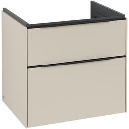 Villeroy & Boch Villeroy und Boch Subway 3.0 Waschtisch-Unterschrank C57601VN 62,2x57,6x47,8cm, ohne LED/Griff Volcano black, cashmere grey
